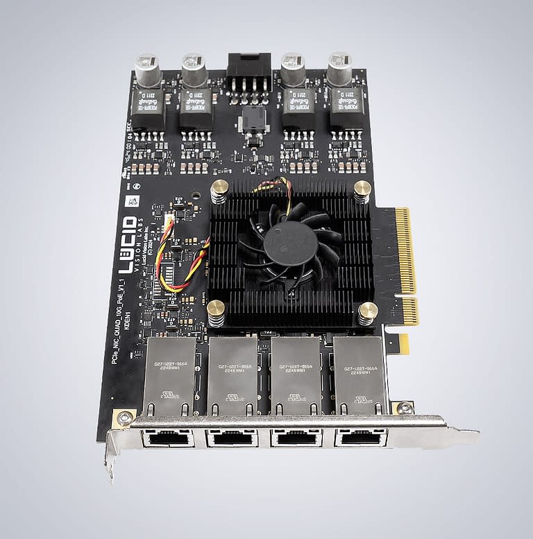 LUCID 4-CH 10G/1G RDMA PoE+ Host Channel Adapter (HCA) Network Card ...