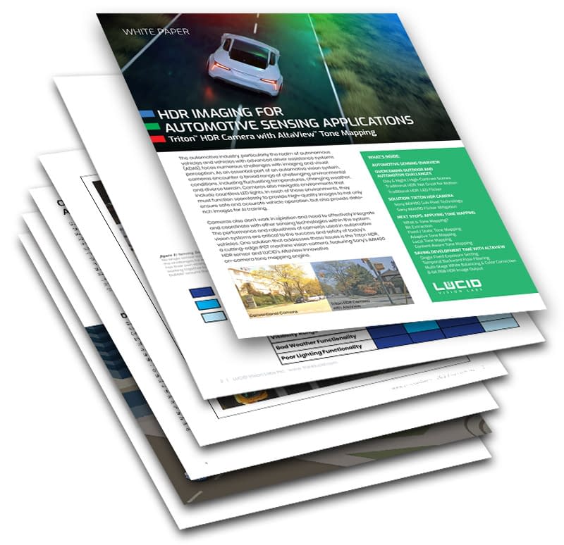 HDR Imaging for Automotive Sensing Applications White Paper
