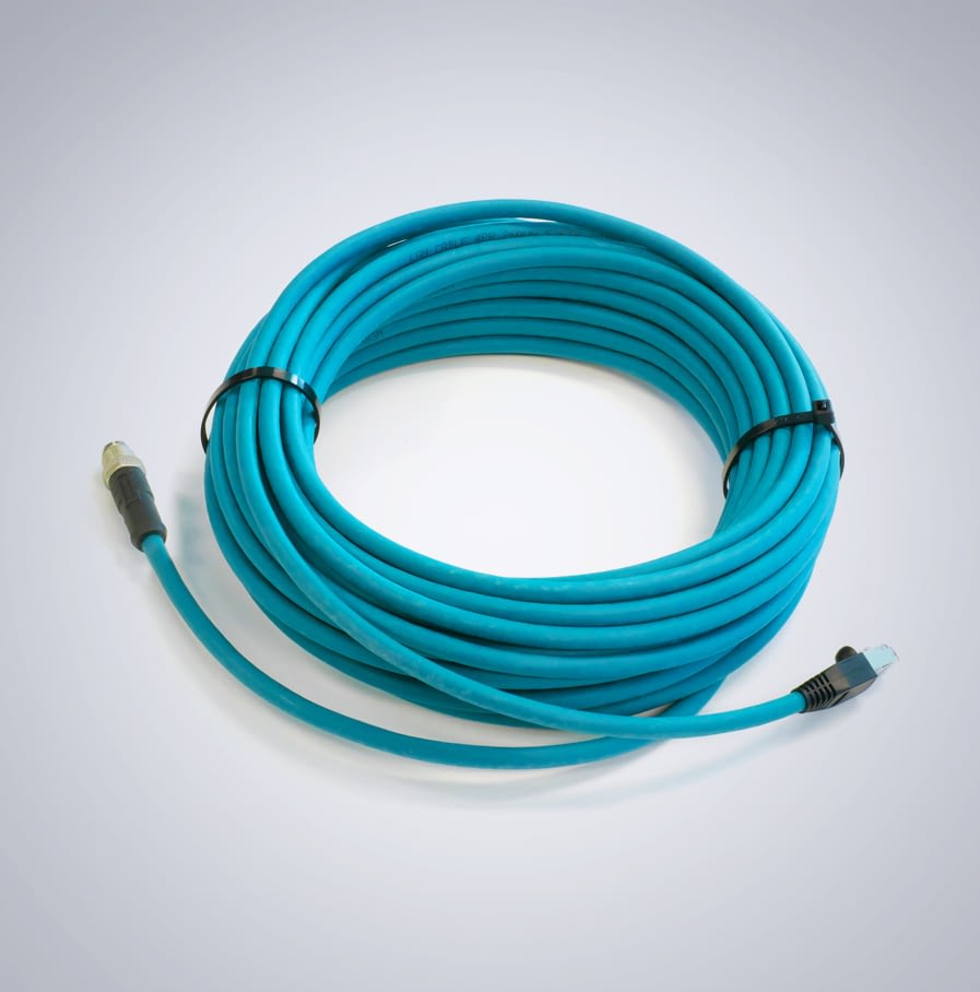 M12 to RJ45 IP67 Cat6a Cable (Amphenol) – 15m, Dark Green - LUCID ...